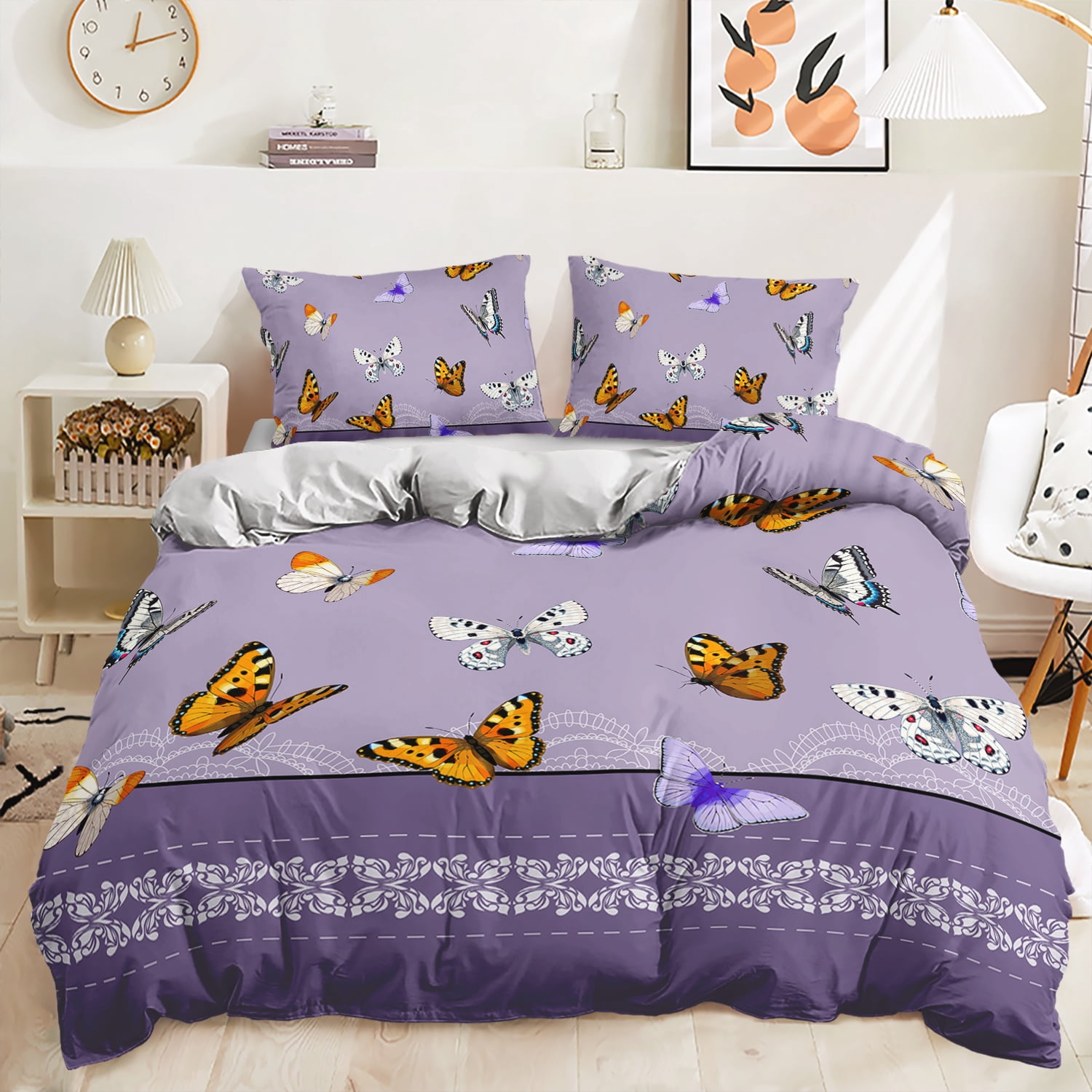 Hosima 3-Piece 3D Digital Duvet Cover With Pattern Composed Of Multiple ...