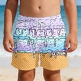 CONROSES Boys Swim Trunks Ice Cream Graphic Board Shorts for Boy Casual ...