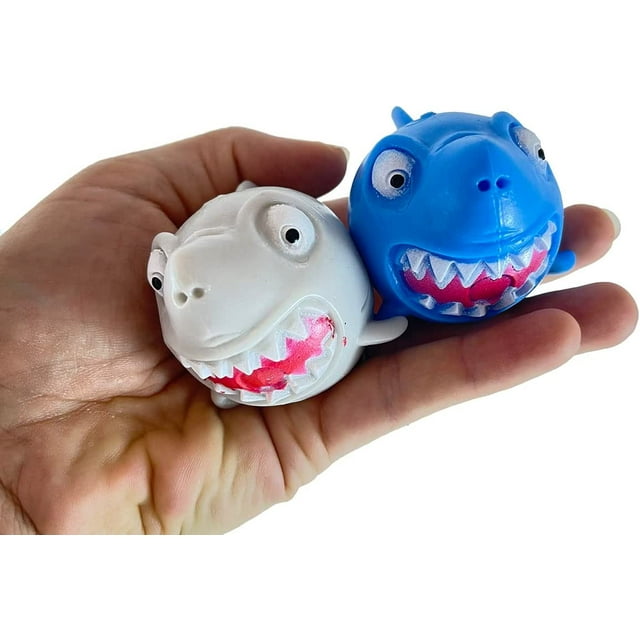 2 Shark Splat Ball - Water Filled Splat Stress Ball - Throw to Make it ...