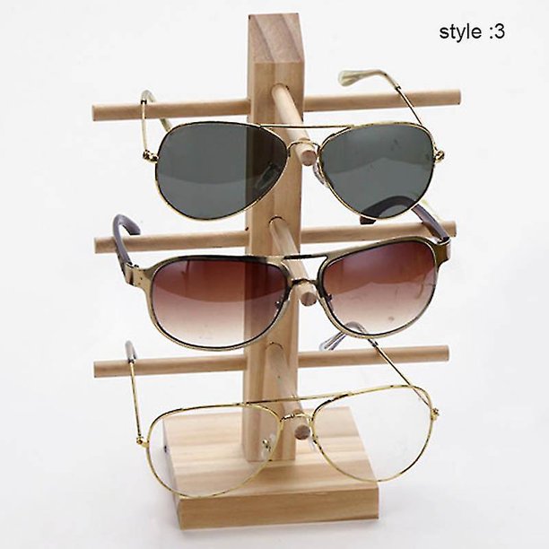 1 Pcs Wood Sunglass Display Rack Shelf Wooden Durable Eyeglasses Show ...