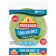 Ole Xtreme Wellness Low Calorie Healthy Spinach and Herbs Wraps, 6ct ...