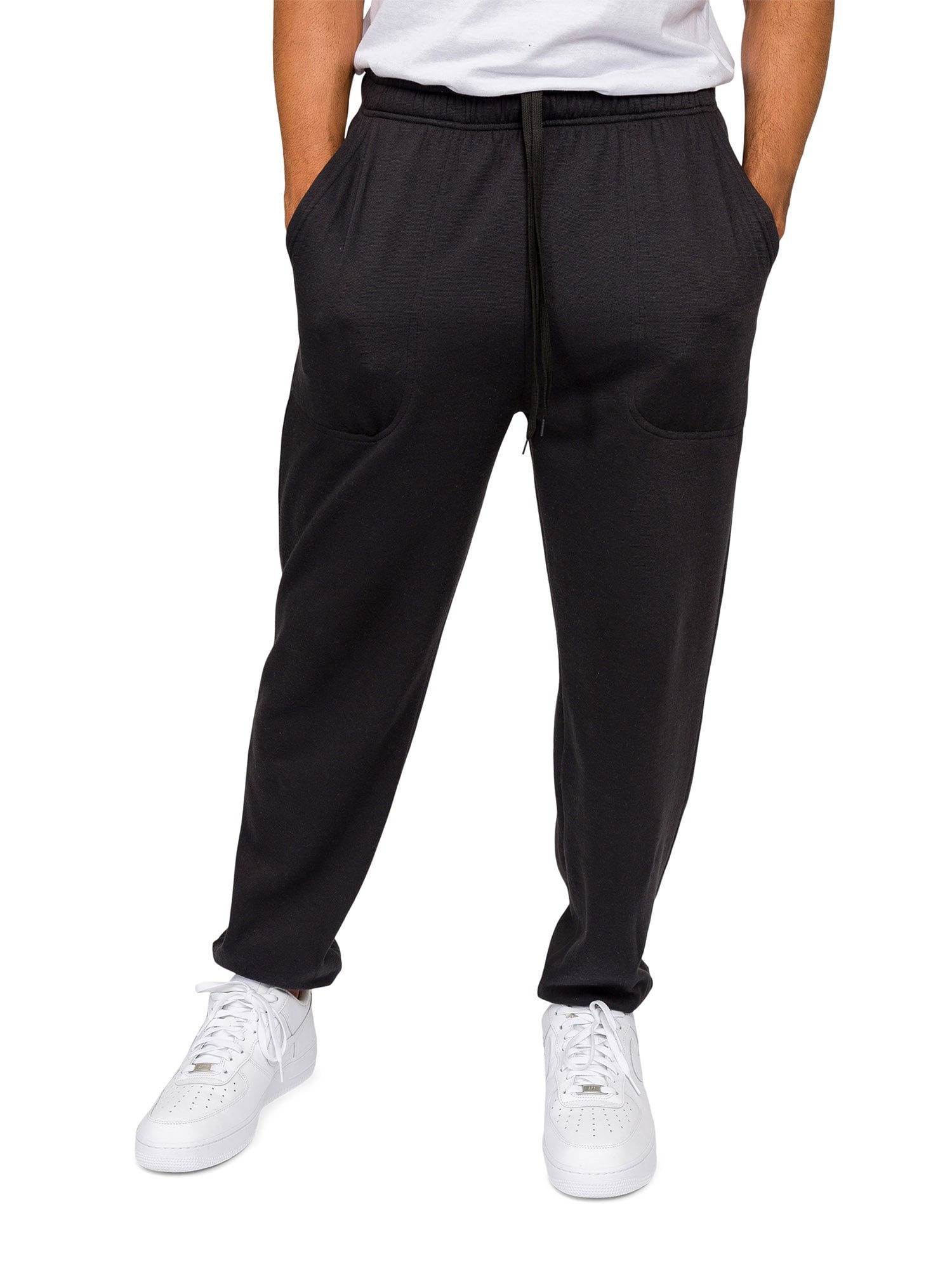 Victorious Men's Lightweight Fleece Drawstring Elastic Cuff Sweatpants ...