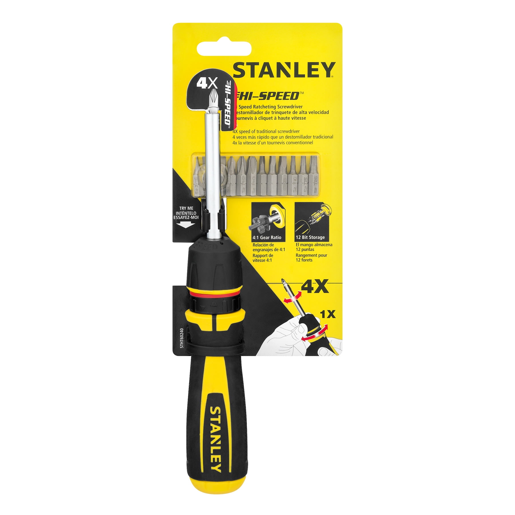 Stanley Hi – Speed Ratcheting Screwdriver, 1.0 CT – Walmart Inventory ...