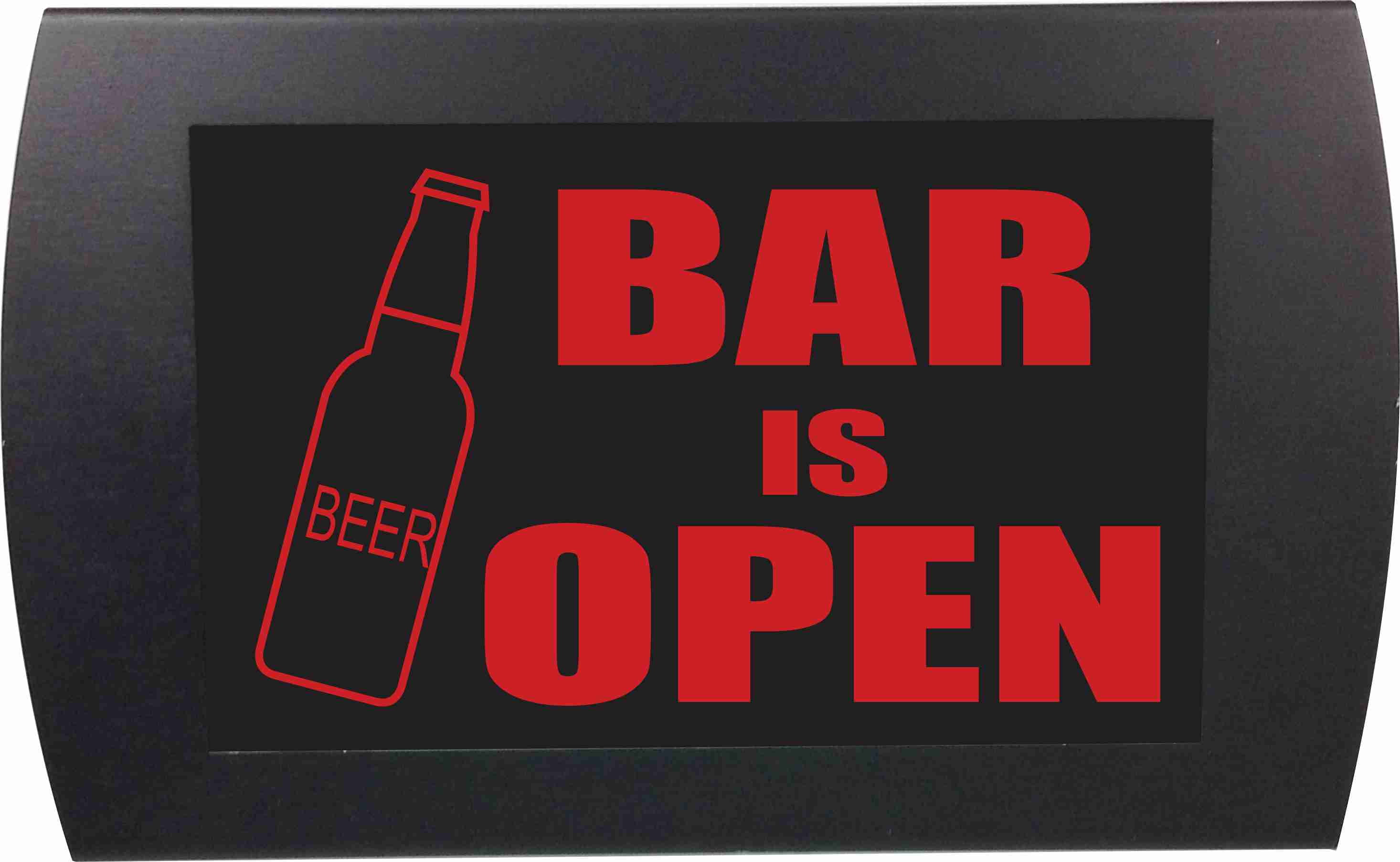 AMERICAN RECORDER - "BAR IS OPEN" (Beer Bottle) LED Lighted Sign ...