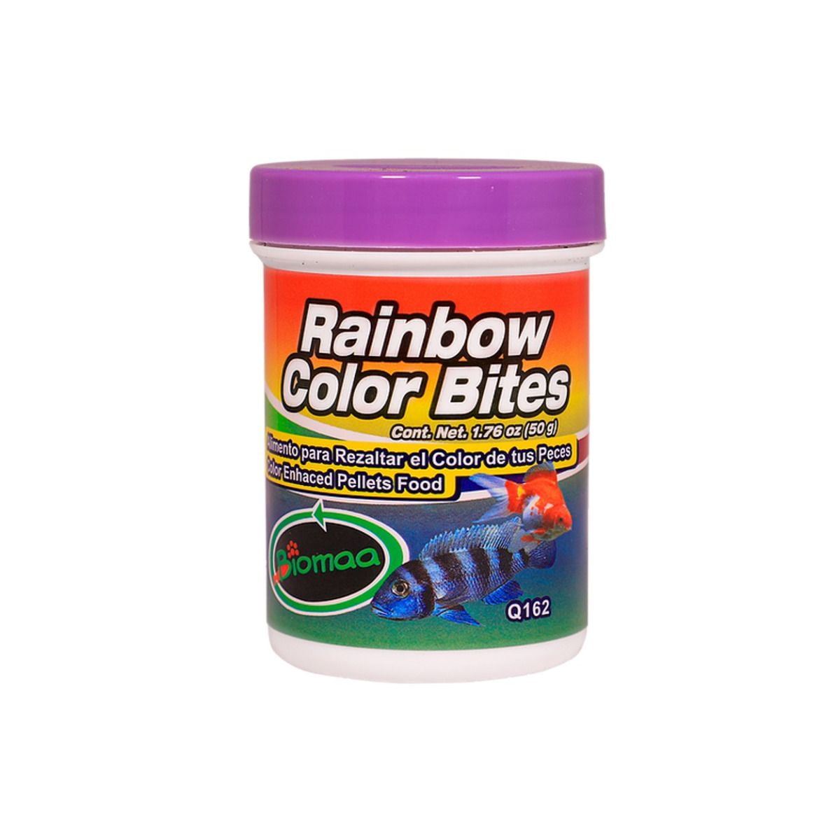 ALIMENTO PARA PECES RAINBOW COLOR BITES BIOMAA 50 gr BIOMAA 50 gr ...