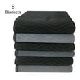 uBoxes Woven Black and Grey Extra Performance Moving Blankets Poly ...