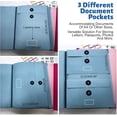 Document Organizer with Labels, Folio Folders with Pockets,File Organizer for Paper,Important ...