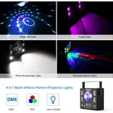 Missyee DJ Lights 4 in 1 Mixed Effect LED Pattern Lights Strobe Light ...