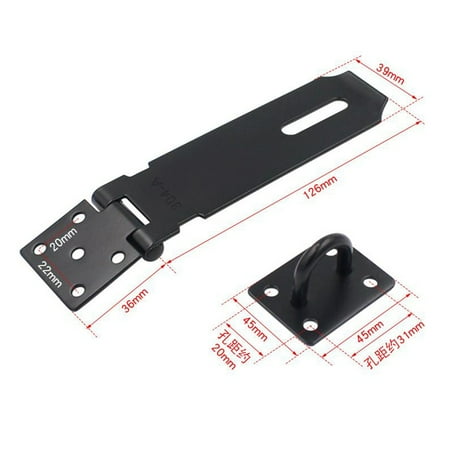 Stainless Steel Lock Plate Burglar-Proof Hasp Latch Home Door Cabinet ...