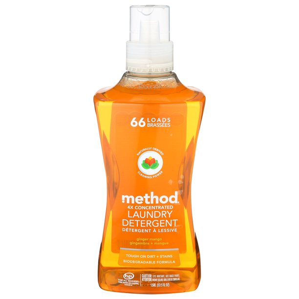 Method Laundry Detergent 66 Loads Ginger Mango 53.5 fl oz Pack of 2 ...