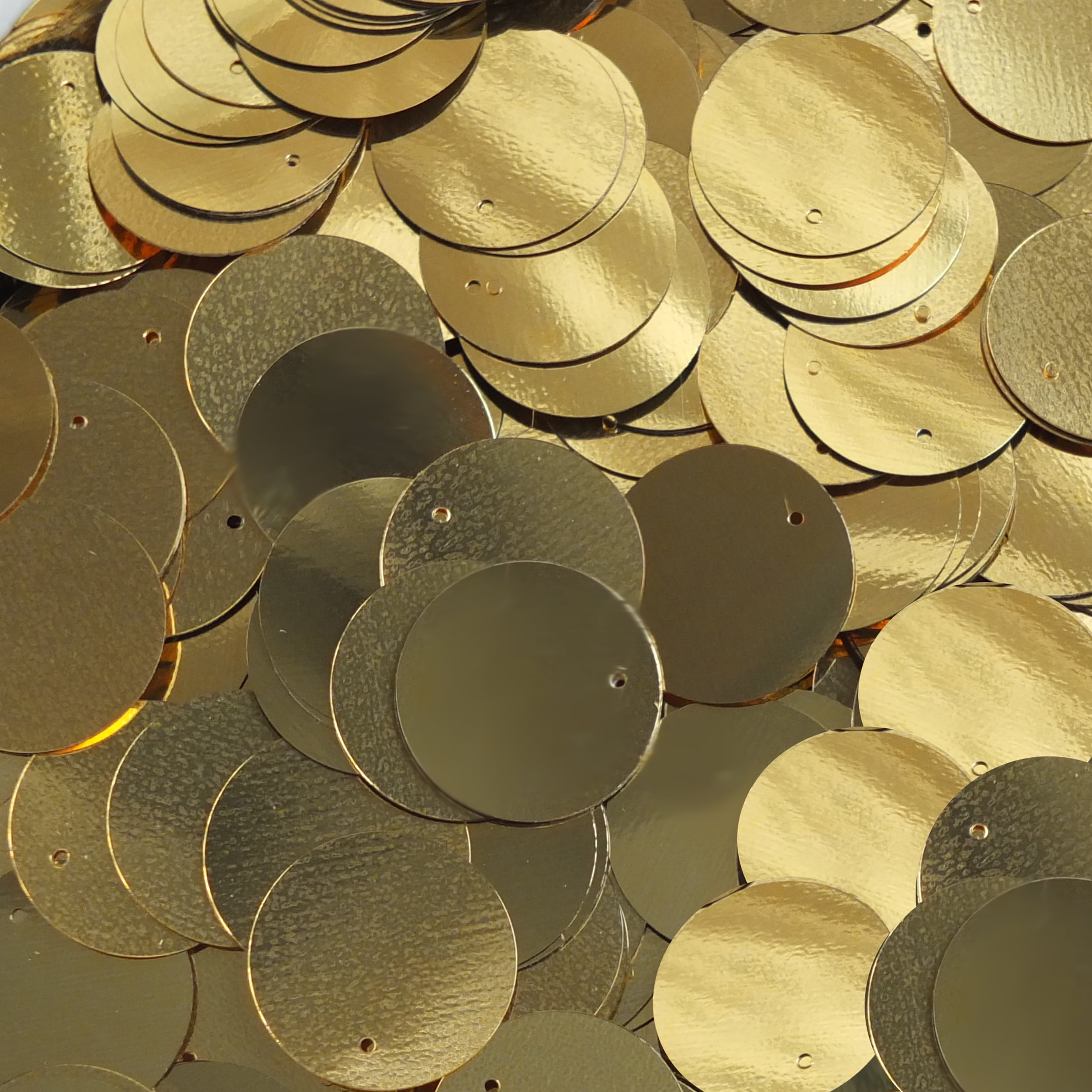 Rich Egyptian Gold Sequins 20mm Top Hole Shiny Metallic Made in USA ...