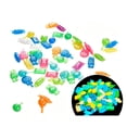 Glow in the Dark Luminous Stones, 100g Mixed Color Plastic C Rocks for ...