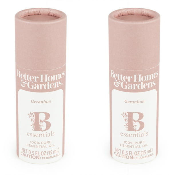 Better Homes & Gardens 100% Pure Essential Oil: Geranium, 15mL, 2-Pack ...