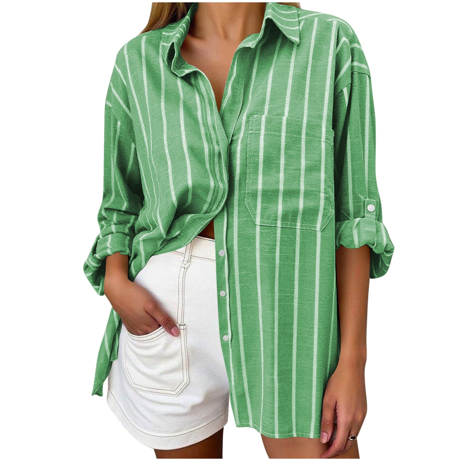 Click here for Lenpel Womens Oversized Button Down Shirts Long Sl... prices