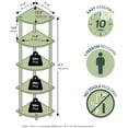 TURN-N-TUBE Corner Shelf, 5-Tier Bookshelf, Open Storage Shelves, for ...
