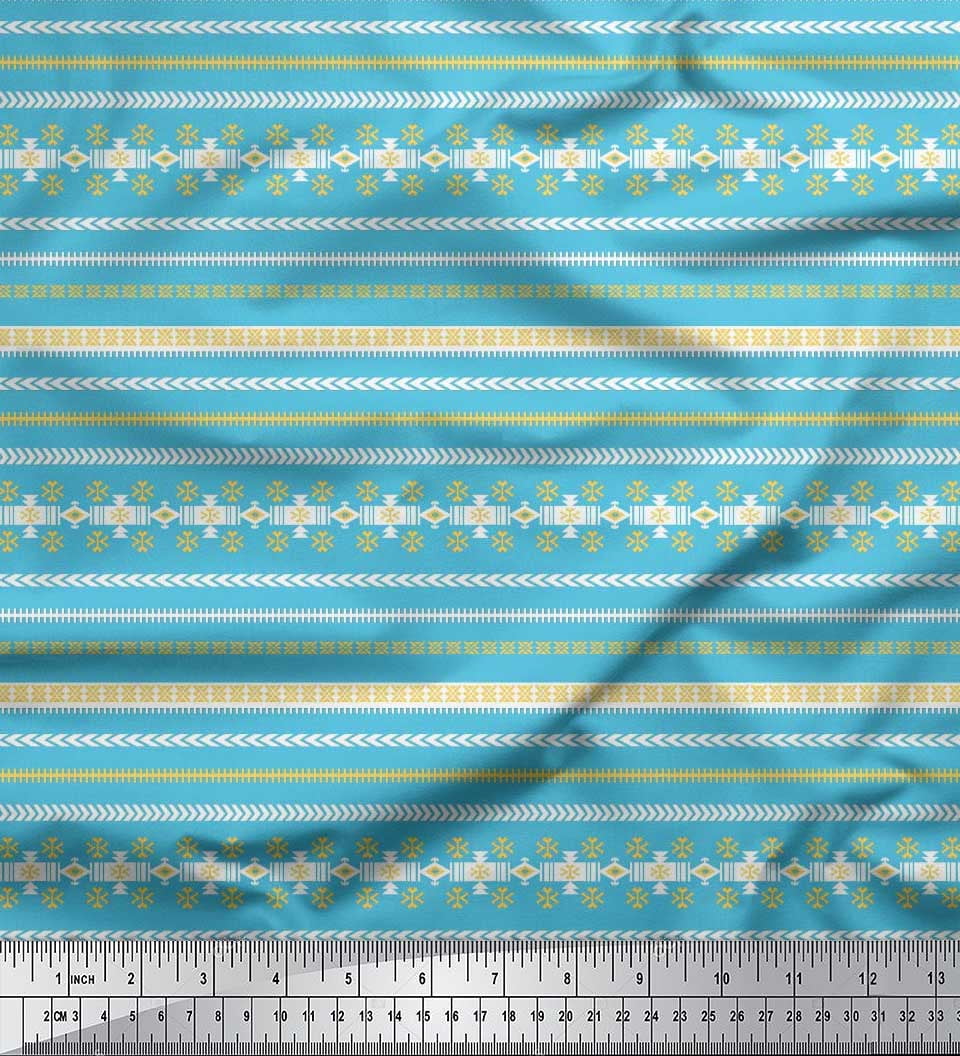 Soimoi Cotton Duck Fabric Aztec Southwestern Print Fabric by The Yard ...