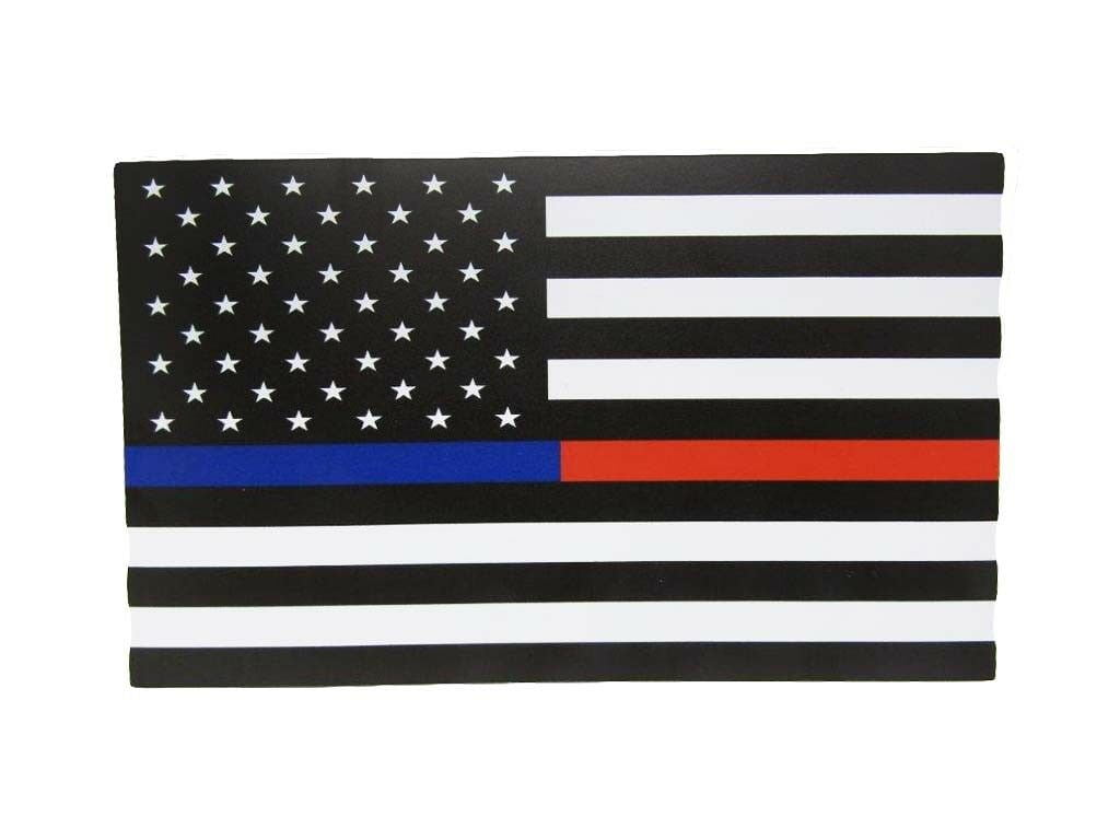 USA Thin Red Blue Line First Responders 6x4" Inch Magnet (Car / Fridge ...