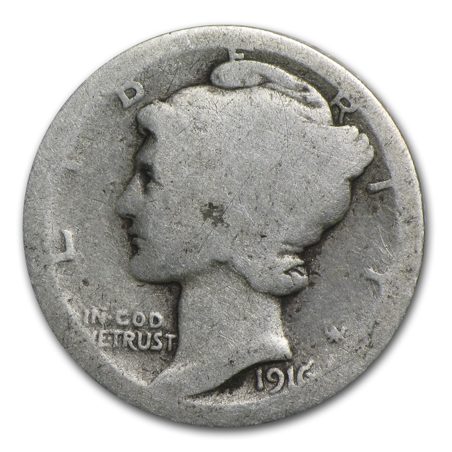 1916-D Mercury Dime AG - Walmart.com