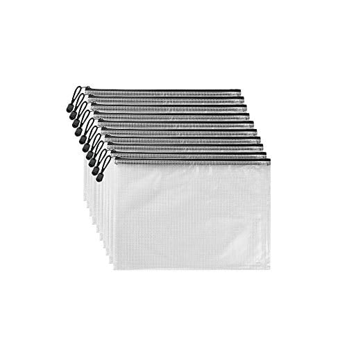 Black Zipper File Bags A5 Size Folders Document Pouch Organizer for ...