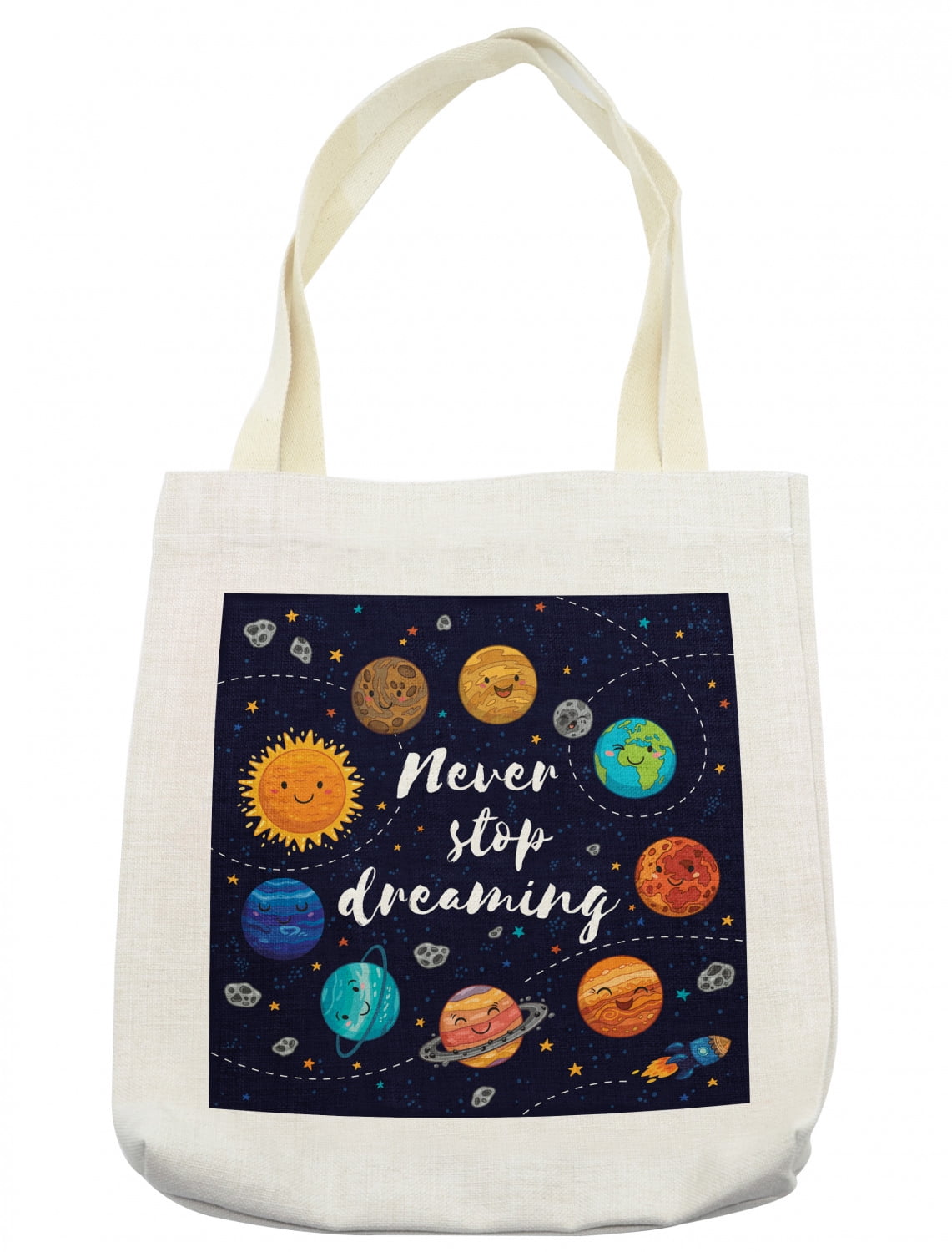 Saying Tote Bag, Outer Space Planets Star Cluster Solar System Moon ...