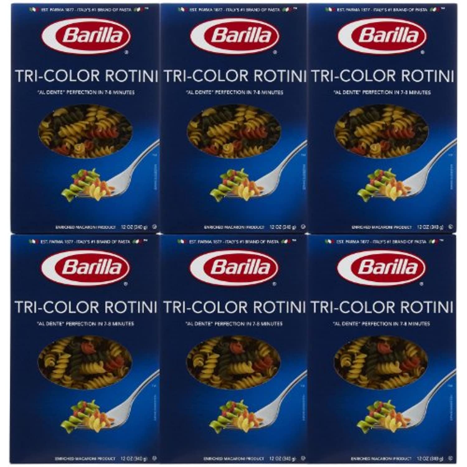Barilla Tri-Color Rotini, 12 Oz, 6 Pk - Walmart.com
