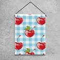 Blue Plaid Cute Red Cherry Pattern Welcome Garden Flags, 12 x 18 Inch ...
