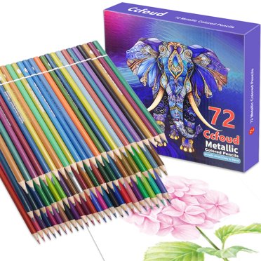 Arrtx 72 Colored Pencils Set, Soft Core, Art Drawing, Metallic Colors ...