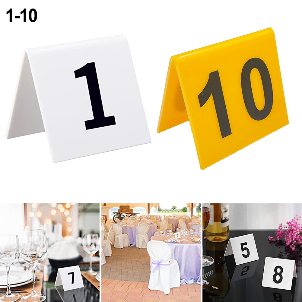 Ceise 10Pcs Table Number Signs 1 - 10 Table Numbering Table Display ...