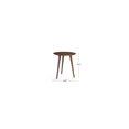 Evie End Table - Wood - Walnut: Rubberwood, Scandinavian Style, Round ...