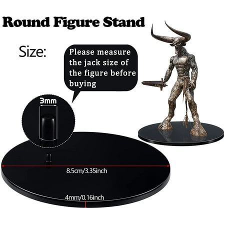 10 Pieces Plastic Action Figure Display Stands Round Figure Stand ...