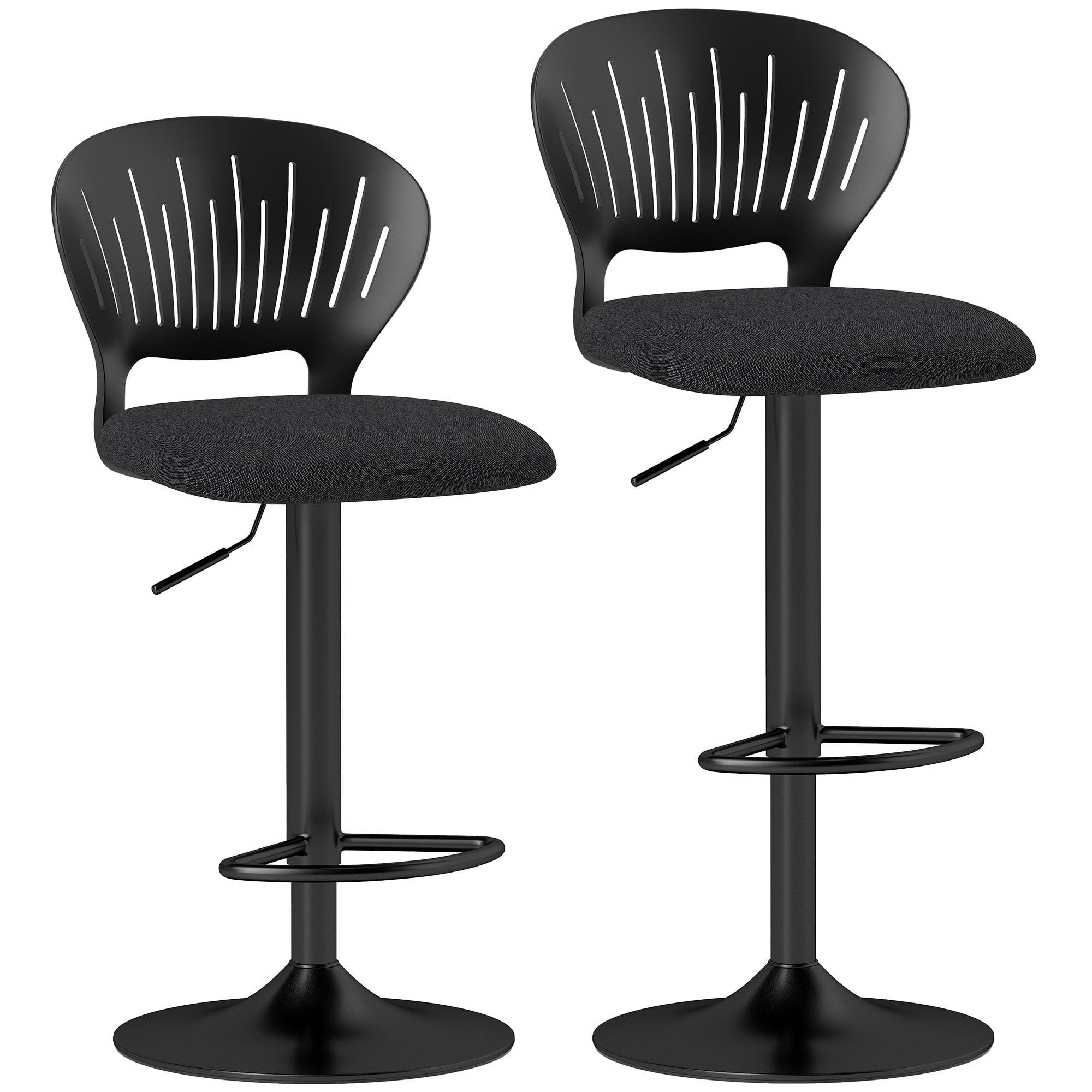 Click here for Homcom Bar Stools Set Of 2  Modern Swivel Counter... prices