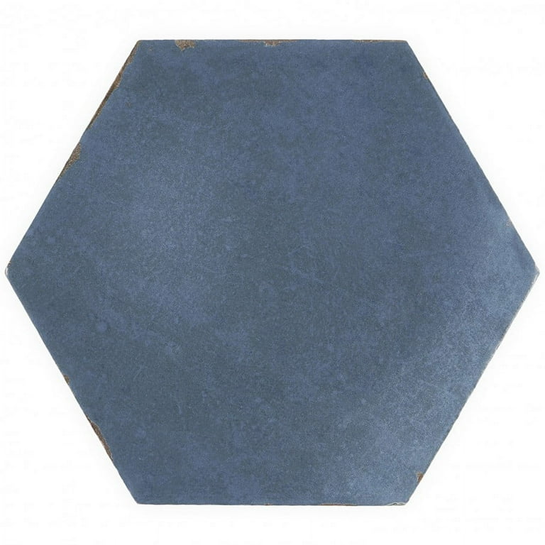 Bond Tile Palo Alto Hex Denim Blue 55 In X 6 In Porcelain Floor And