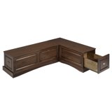 Linon Trefny Backless Corner Dining Breakfast Nook with Storage, Table ...