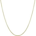 R.M 14K Solid Yellow Gold Box Necklace, Thin 0.80MM Chain, Lobster Lock ...