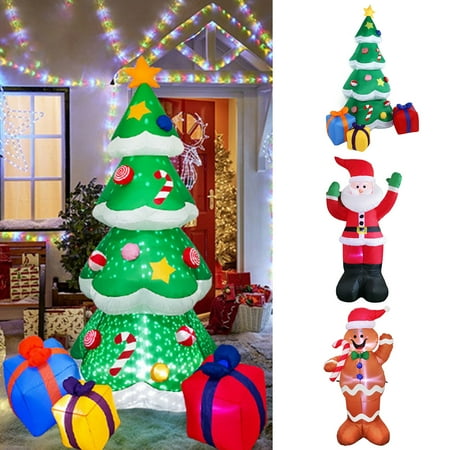 Fairnull 1 Set Christmas Santa Claus Doll Inflatable Leak-proof LED ...