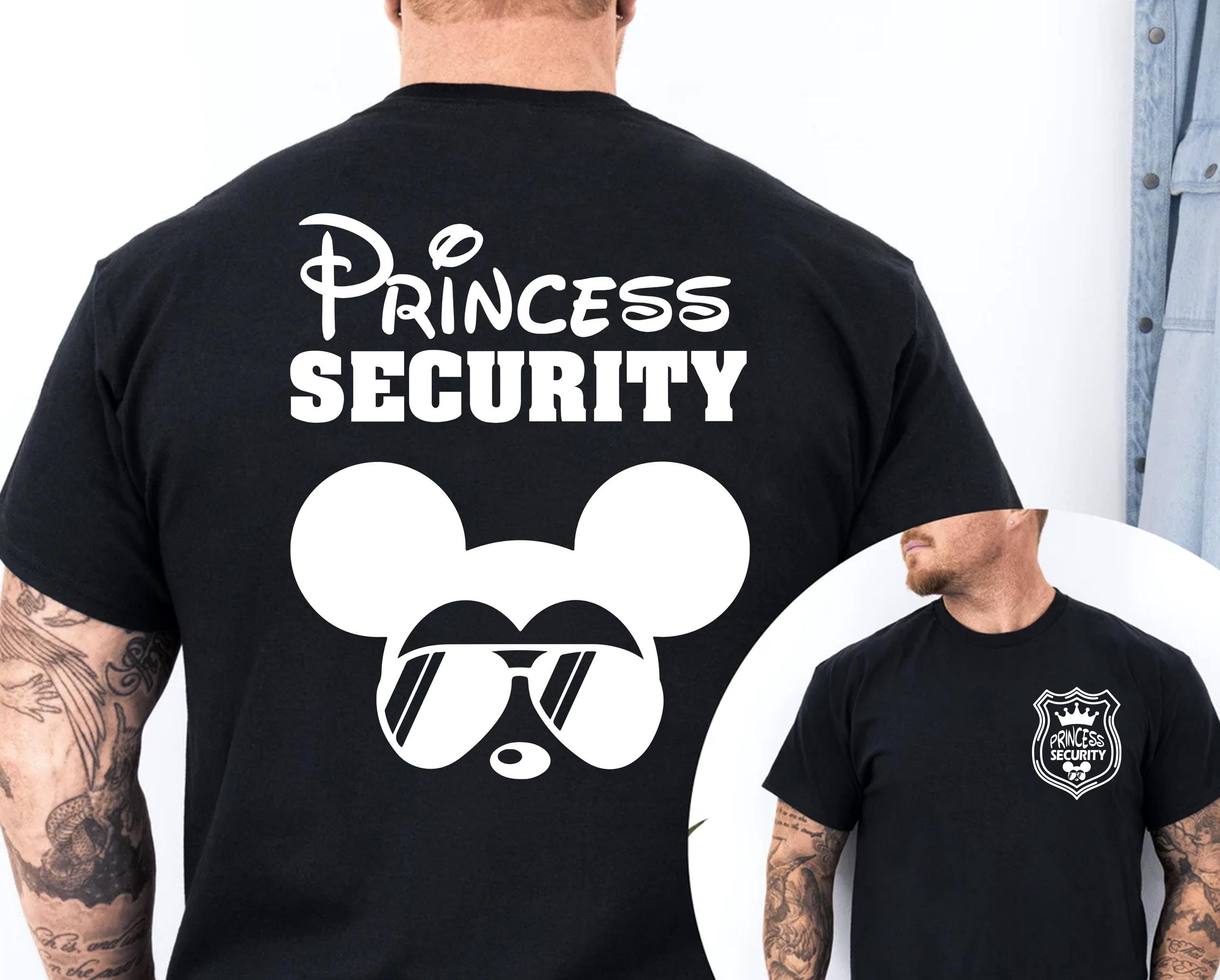 Disney Princess Security Shirt, Funny Disney Dad T-shirt, Disney ...