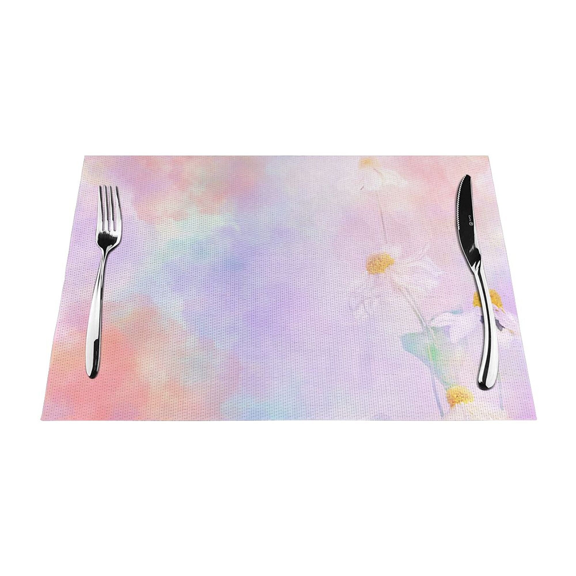 YFYANG Washable Heat-Resistant Placemats, 70% PVC/30% Polyester, Dream ...