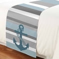 Bed Runner Nautical Anchor Bedding Scarves Soft Decorative Bed Flag ...
