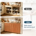 Burnt Orange Burlap Texture Cabinet Curtain 32"Wx55"L,Dustproof Pantry ...