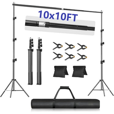 Efavormart 8FT x 10FT Heavy Duty Triple Crossbar Stand Kit, Metal ...