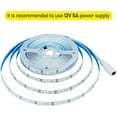 12V LED Strip Light 5mm Width, CRI 90+,3000K 5M/16.4ft 600LEDs Flexible ...