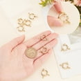 10Pcs 304 Stainless Steel Spring Ring Clasps Ring Real 24K Gold Plated ...