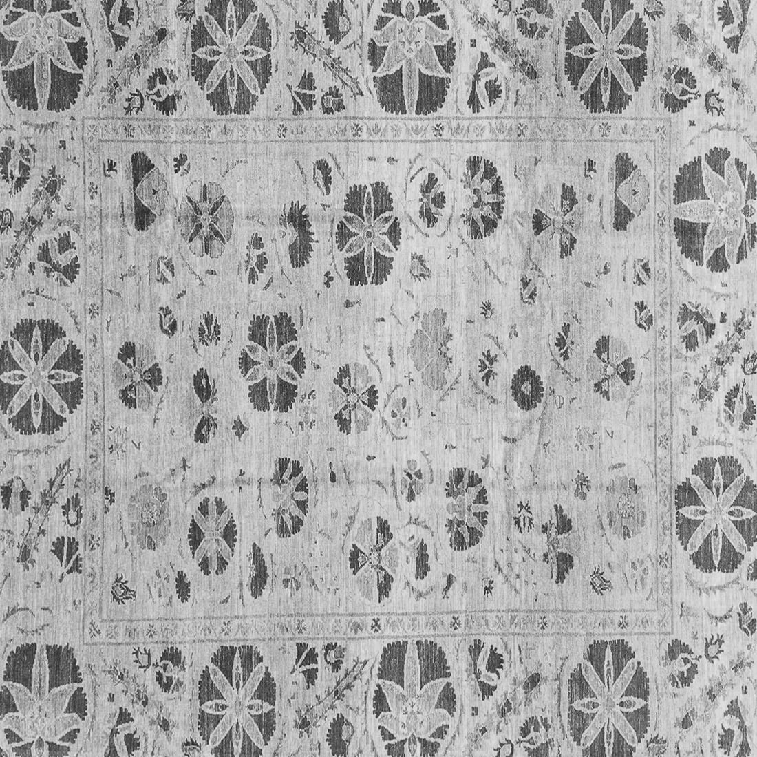 Ahgly Company Indoor Square Abstract Gray Modern Area Rugs, 5' Square ...