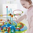Hape Jungle Adventure Wooden Bead Maze & Railway Train Track Play Table ...