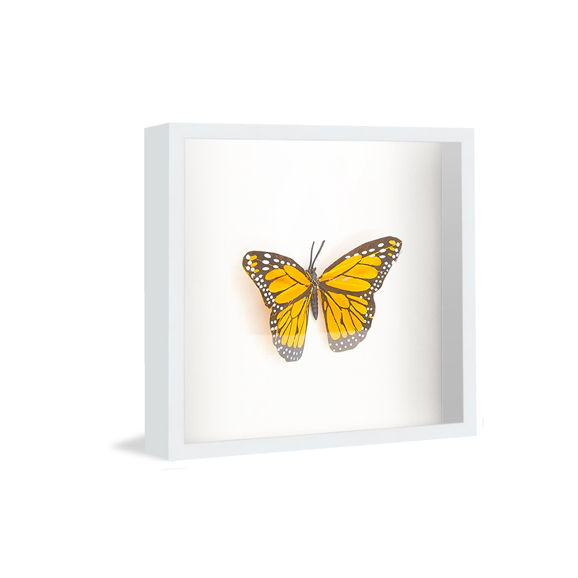 23x23 Shadow Box Frame White | 1 inches Deep Real Wood Contemporary ...