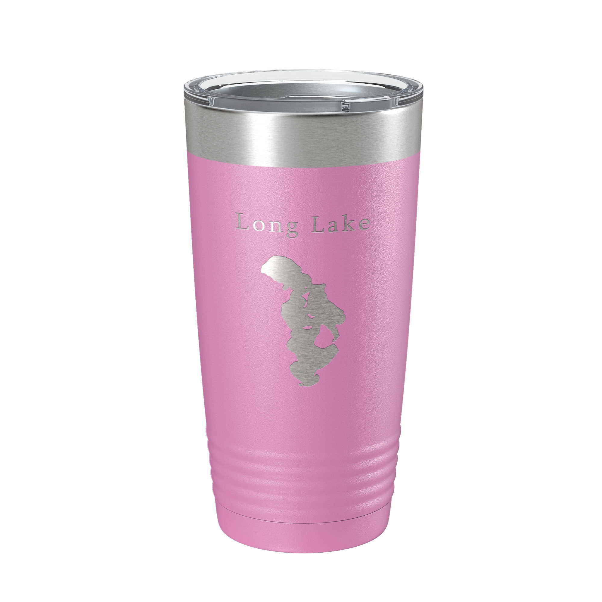 Long Lake Map Tumbler Travel Mug Insulated Laser Engraved Coffee Cup ...