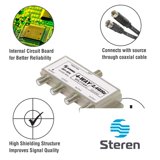 Steren 4-Way Coaxial Splitter 2.4GHz 90dB High-Frequency Signal ...