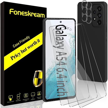 [3+2 Pack] F Compatible for Samsung Galaxy A54 Screen Protector 6.4 ...