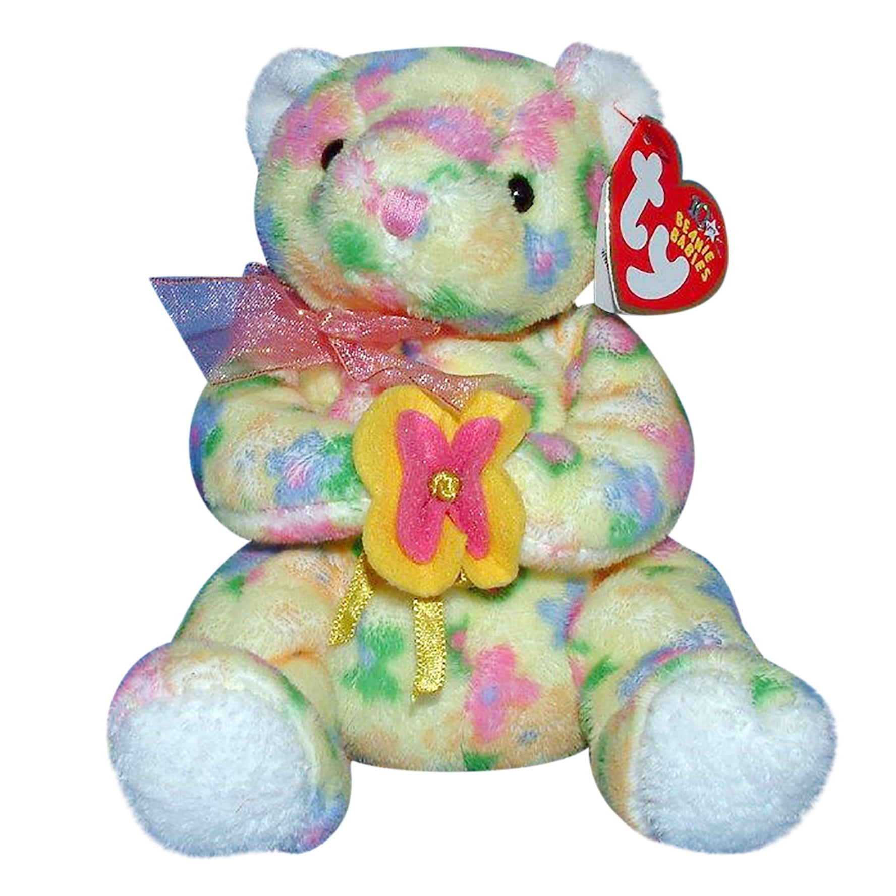 Ty Beanie Baby: Bloom the Bear | Stuffed Animal | MWMT's - Walmart.com