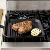 Lodge 12? Square Seasoned Cast Iron Griddle, P12SGR3, with assist ...